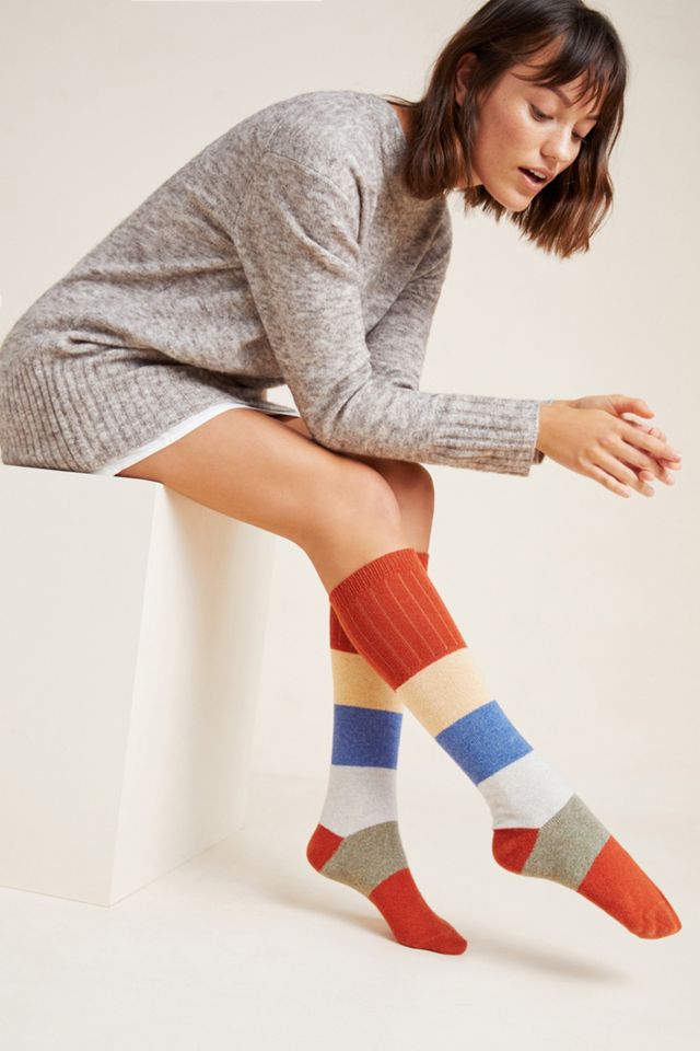 Colorblocked Knee-High Socks | Anthropologie