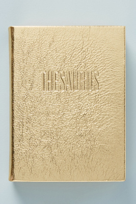 Gold Metallic Leather-Bound Thesaurus | AnthroHome