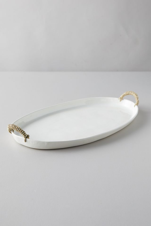 Wrapped Handle Ceramic Platter | Terrain