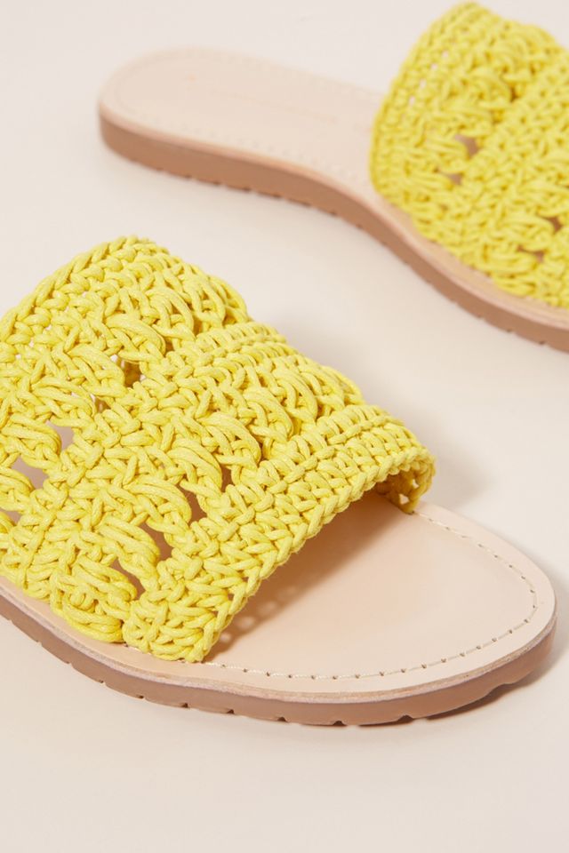 Pia Crocheted Slide Sandals | Anthropologie