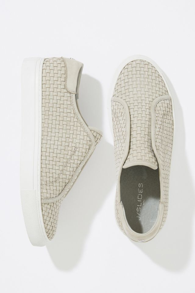 J/Slides Louisa Woven Slip-On Sneakers | Anthropologie