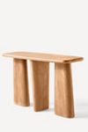 Kalle Sculptural Oak Console | Anthropologie