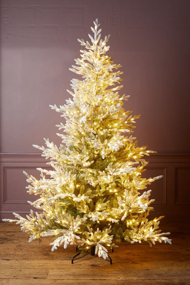 Faux Snowy Pre-Lit Norway Spruce Tree | AnthroLiving
