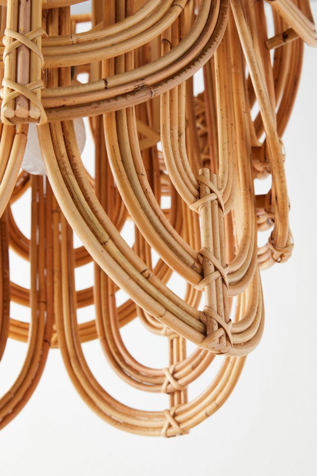 Scalloped Rattan Pendant | Anthropologie