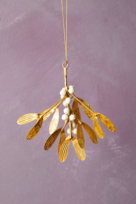 Gold Mistletoe Ornament | AnthroLiving