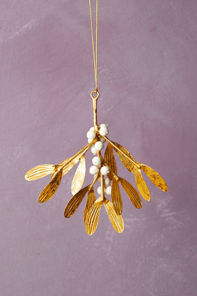Gold Mistletoe Ornament | AnthroLiving