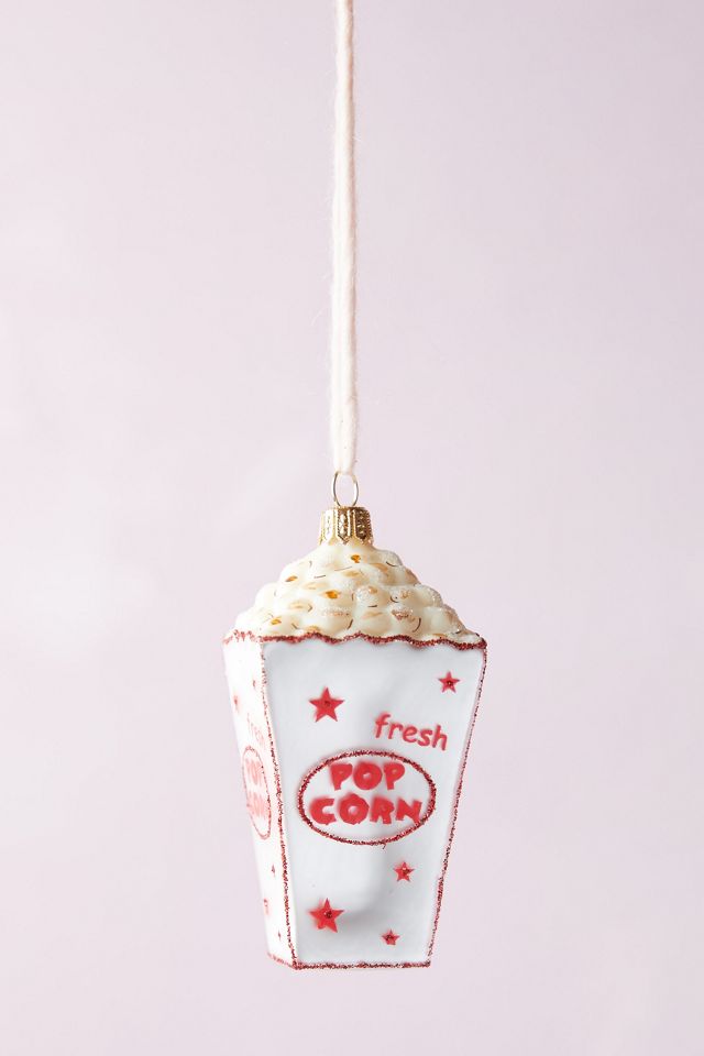 Movie Popcorn Glass Ornament | AnthroLiving