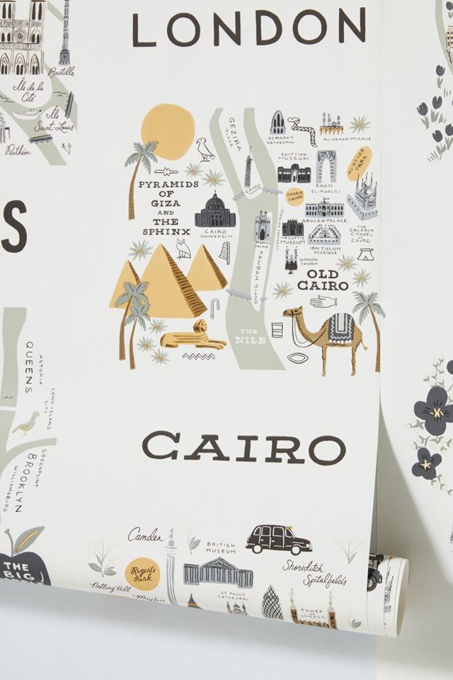 Rifle Paper Co. City Maps Wallpaper | Anthropologie