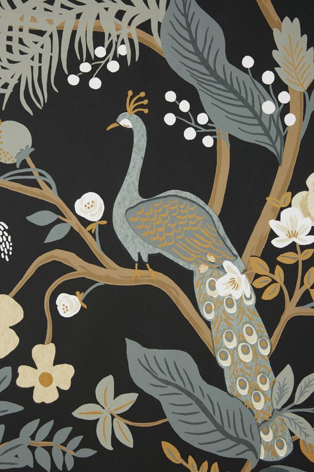 Rifle Paper Co Peacock Wallpaper Anthropologie