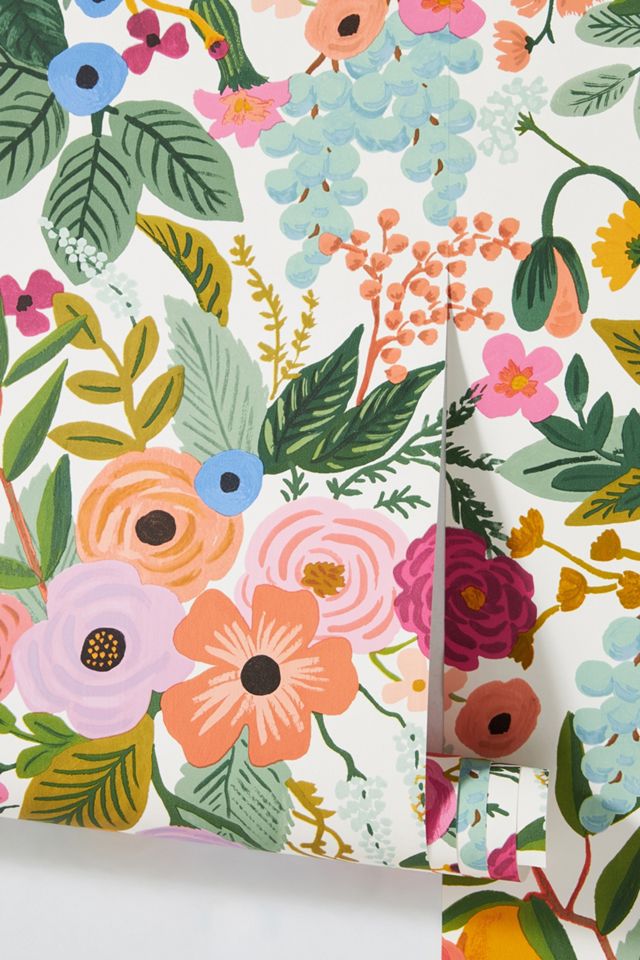 Rifle Paper Co. Garden Party Bohemian Floral Peel-and-Stick Wallpaper ...