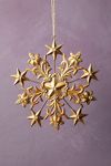 Gold Star Snowflake Ornament | AnthroLiving