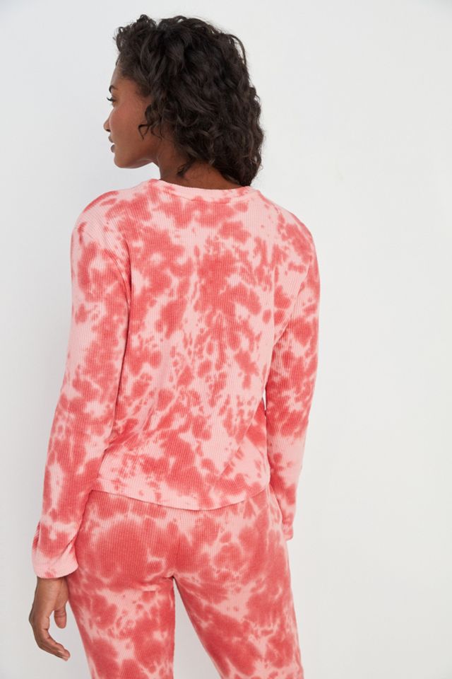 Janelle Waffle Tie-Dye Top | Anthropologie
