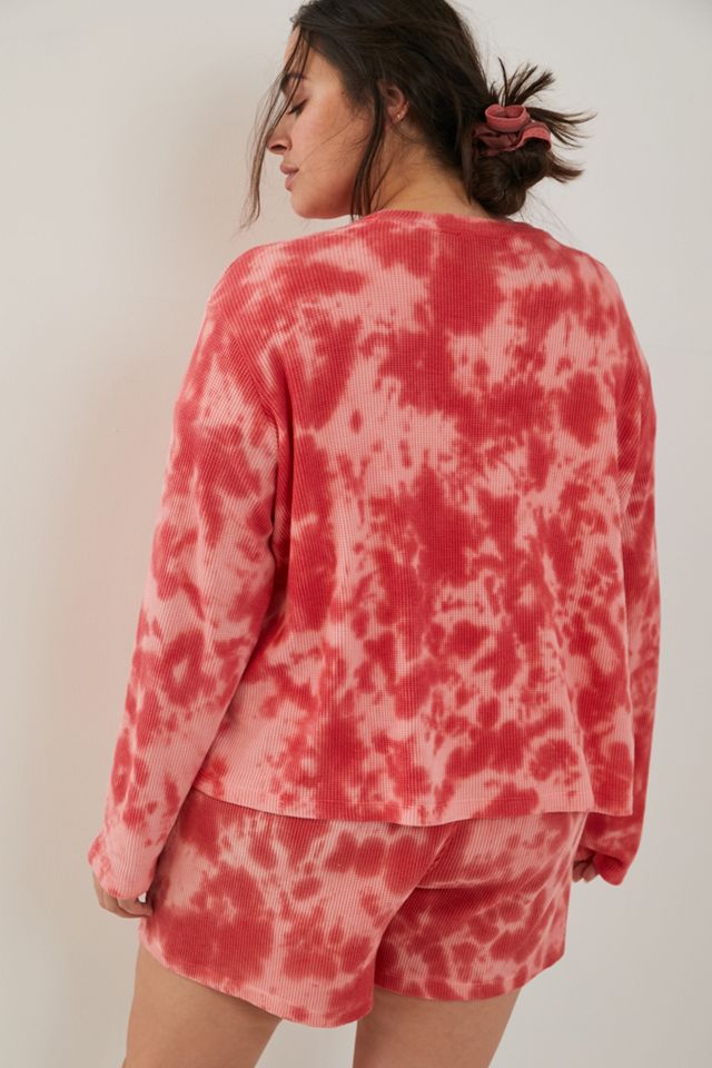 Janelle Waffle Tie-Dye Top | Anthropologie
