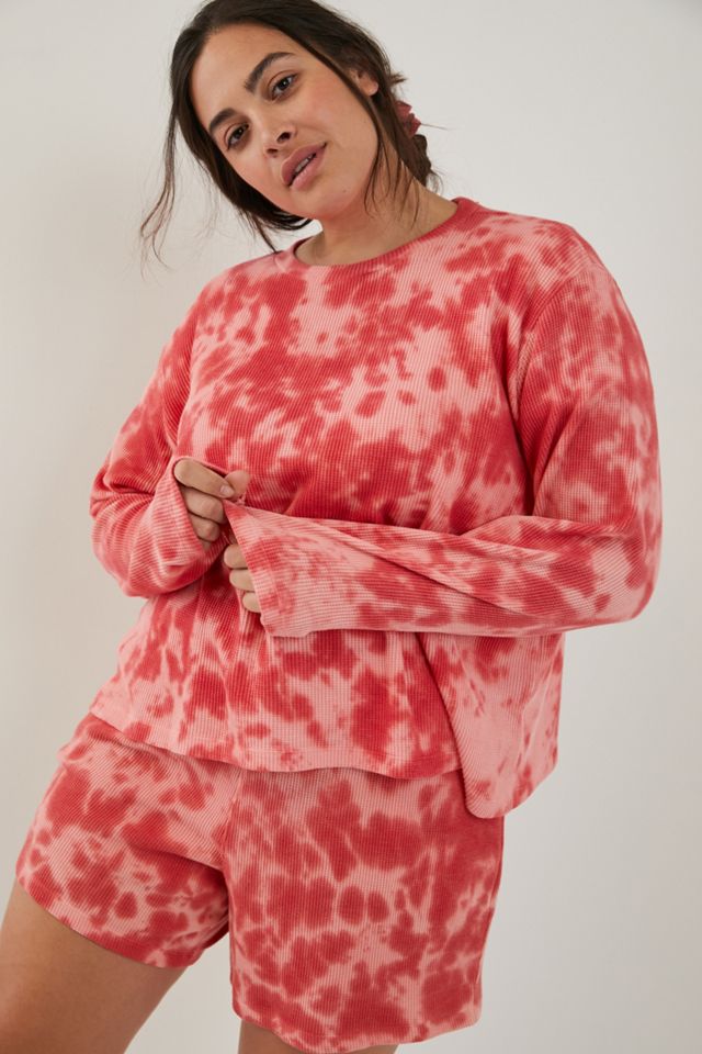 Janelle Waffle Tie-Dye Top | Anthropologie