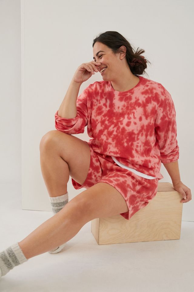 Janelle Waffle Tie-Dye Top | Anthropologie
