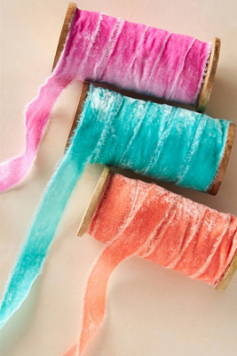 Frayed Velvet Ribbon | Anthropologie