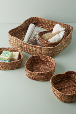 Olive Nesting Baskets, Set of 5 | AnthroLiving