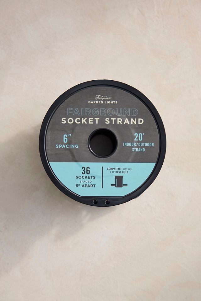 Stargazer Garden Lights Fairground Socket Strand, 20' | Anthropologie