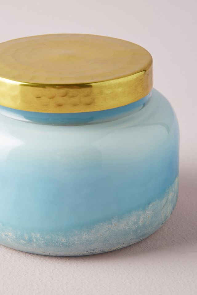 Capri Blue Lagoon Seastone Glass Jar Candle | Anthropologie