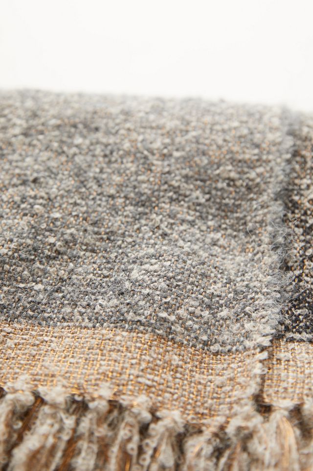 Alpaca Wide Stripe Throw | Terrain