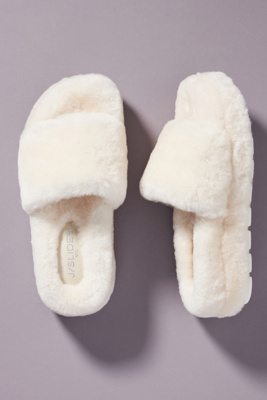 J/Slides Bryce Shearling Slippers | Anthropologie