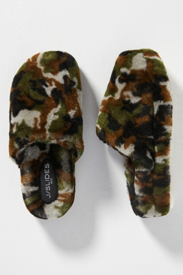 J/Slides Sleek Shearling Slippers | Anthropologie