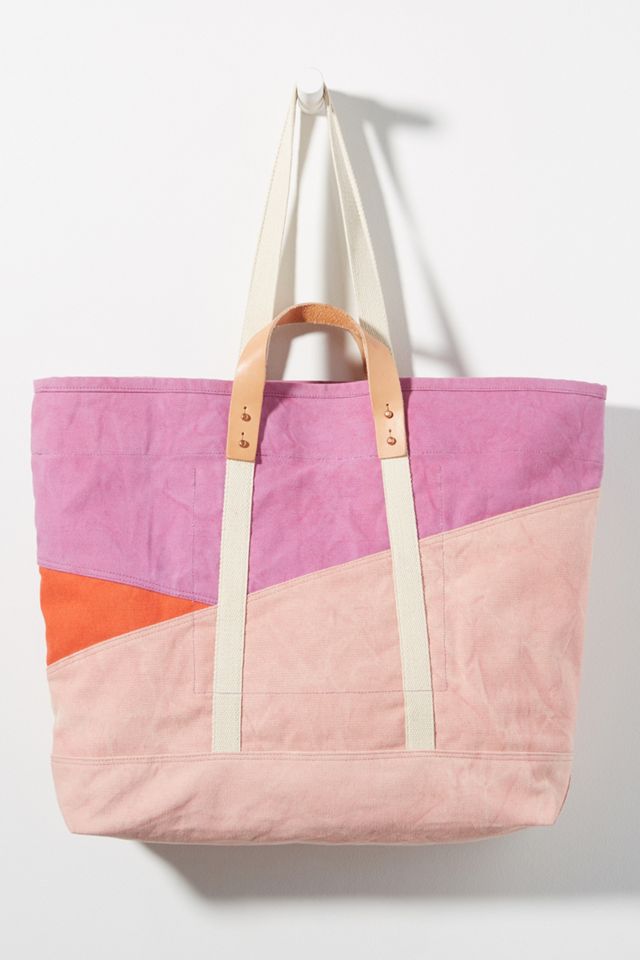 IMMODEST COTTON Tri-Color Tote Bag | Anthropologie