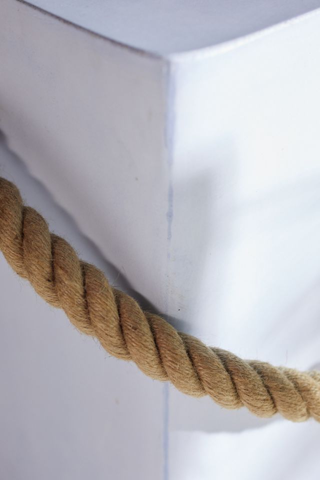 Rope Concrete Stool, Square | Terrain