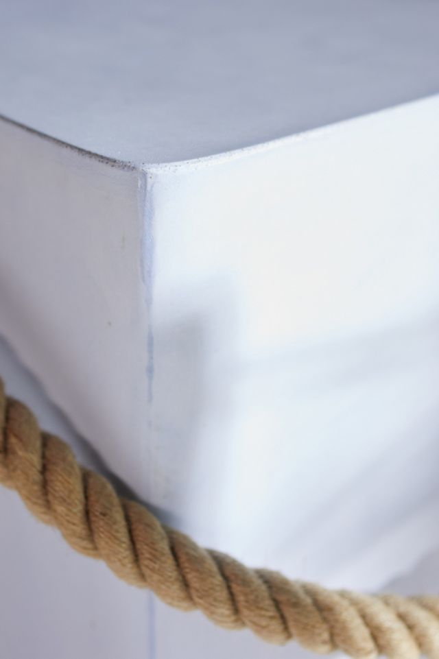 Rope Concrete Stool, Square | Terrain