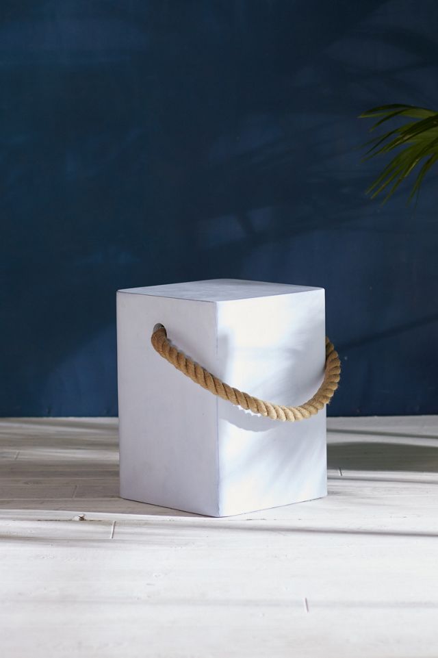 Rope Concrete Stool, Square | Terrain