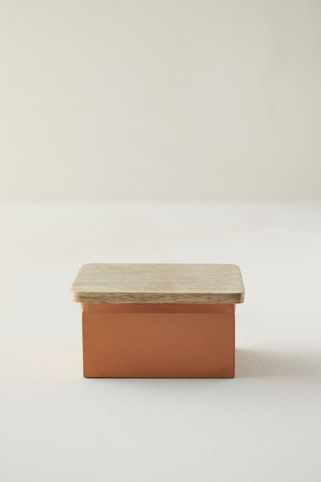 Copper Storage Box with Wood Lid | Terrain