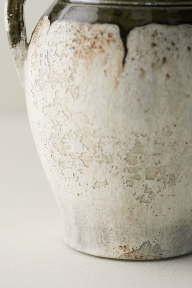 Aged Ceramic Moss Drip Vase | AnthroLiving