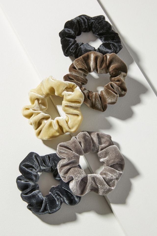 Lucia Velvet Scrunchie Set | Anthropologie