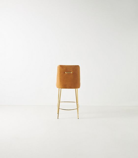 Elowen Leather Counter Stool | AnthroLiving