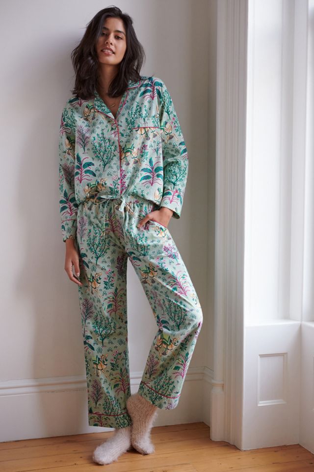 Camel Courtyard Pajama Set | Anthropologie