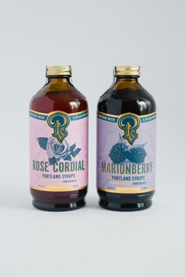 Portland Syrups Marionberry and Rose Cordial Syrup, Set of 2 | AnthroLiving
