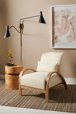 Bouclé Bentwood Armchair | AnthroLiving