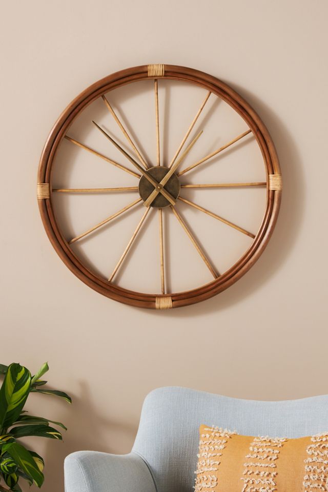 Caitlin Rattan Wall Clock | AnthroLiving