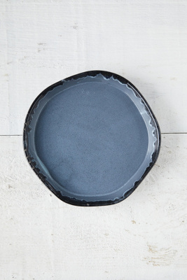 Blue Drip Ceramic Plant Tray, Medium | Anthropologie