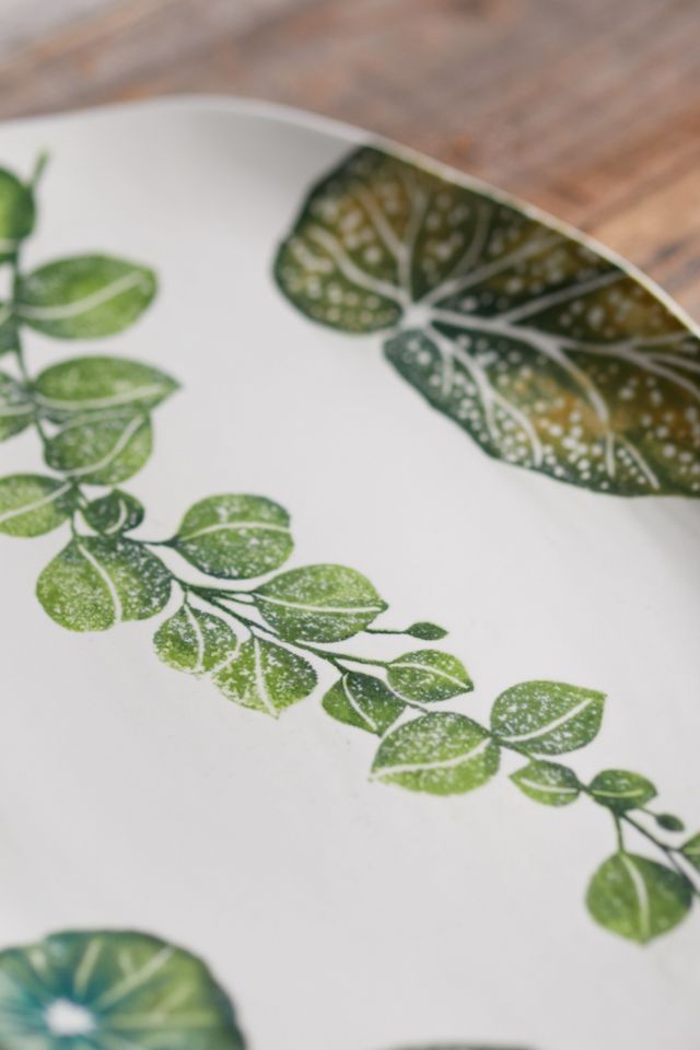 Green Leaves Serving Platter | Terrain