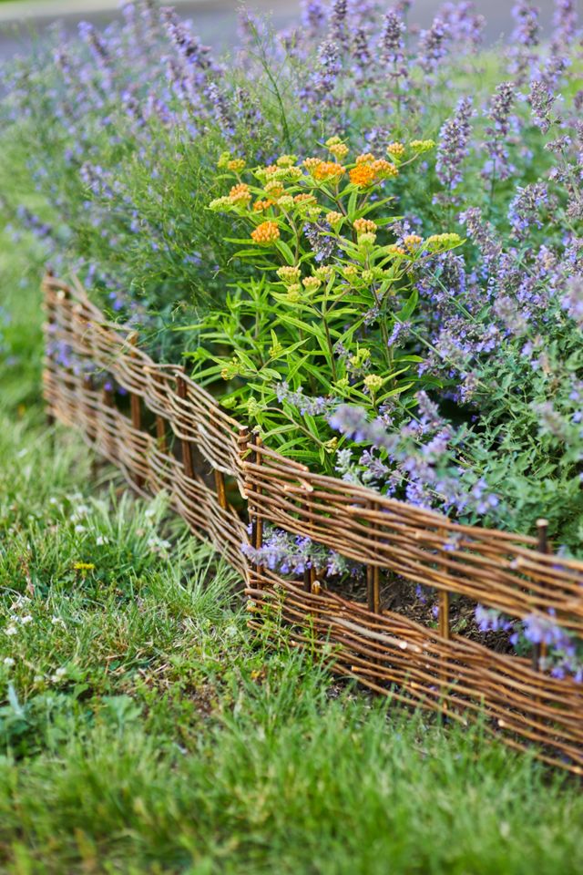 Open Weave Willow Border Fence, Set of 4 | Terrain