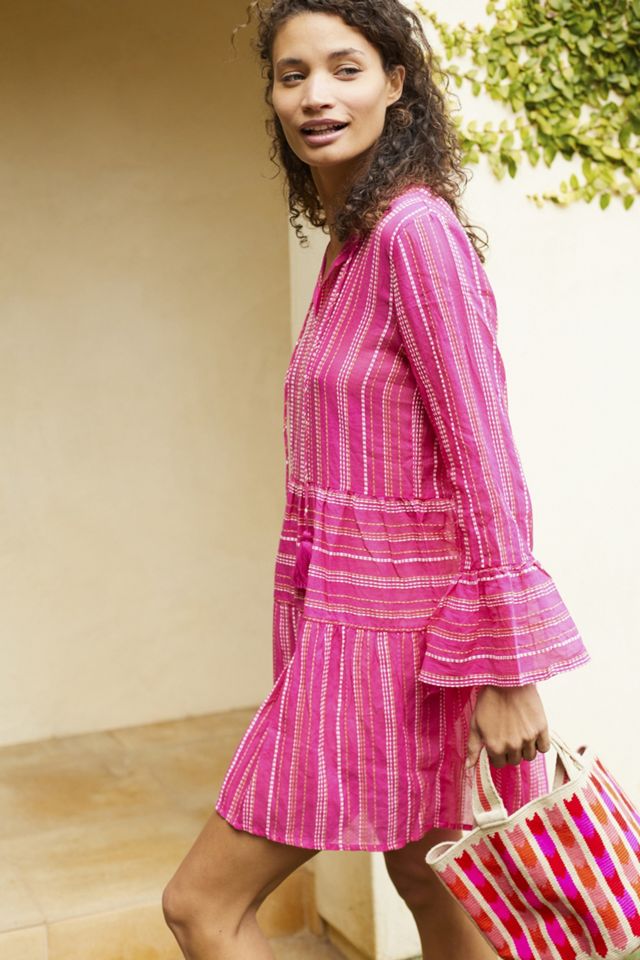 PQ Ruffled Cover-Up Tunic Dress | Anthropologie