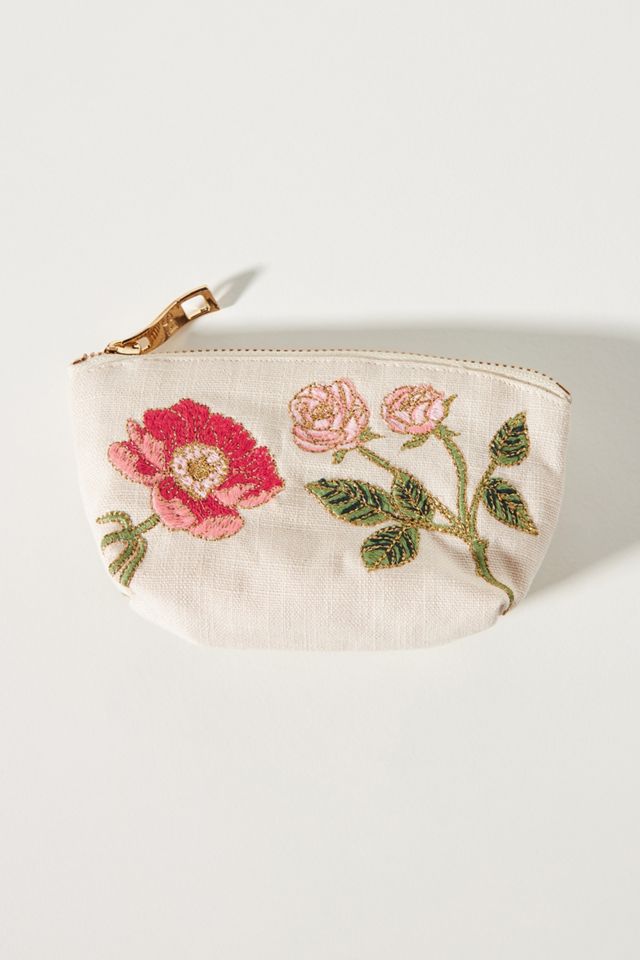 Petite Embroidered Pouch | Anthropologie