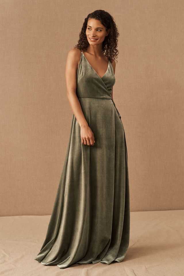 Jenny Yoo Andi Velvet Wrap Dress | Anthropologie