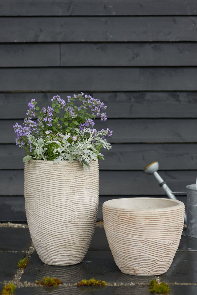 Tall Textured Fiber Cement Planter | Terrain