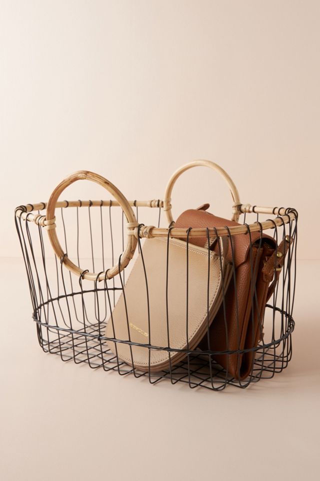 Cane Wire Storage Basket | AnthroLiving