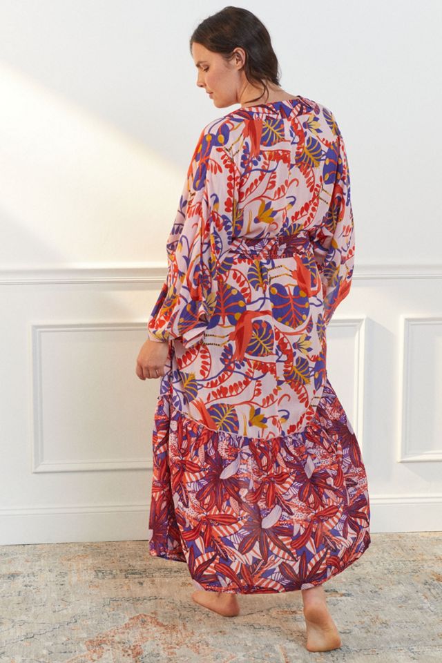 Claire Colin Botanical Robe | Anthropologie
