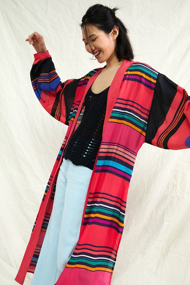 Striped Cover-Up Kimono | Anthropologie