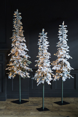 Faux Snowy Pre-lit LED Alpine Tree | AnthroLiving
