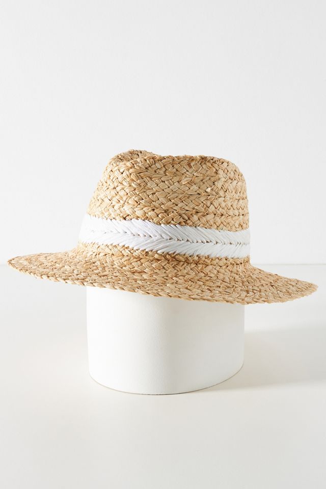 Coastal Braided Straw Fedora | Anthropologie